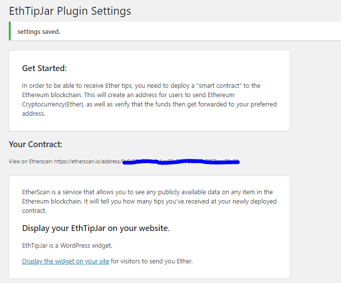Ethereum Tip Jar WordPress Plugin | Accept Ether from website visitors